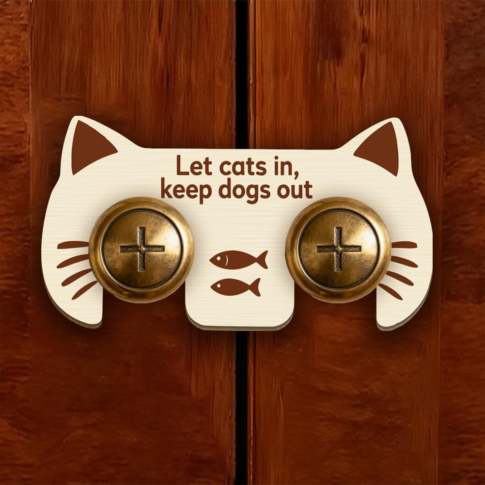 Double Door Pet Lock French Door Wood Lock Let Cats in Keep Dogs Out ...