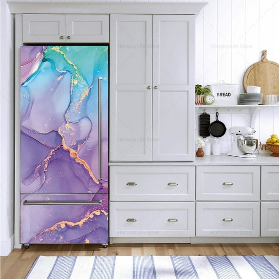 Double Door Refrigerator Sticker Vinyl PVC Waterproof Refrigerator ...