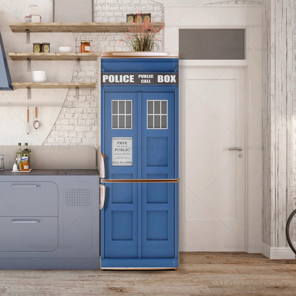 Double Door Refrigerator Sticker Vinyl PVC Waterproof Refrigerator ...