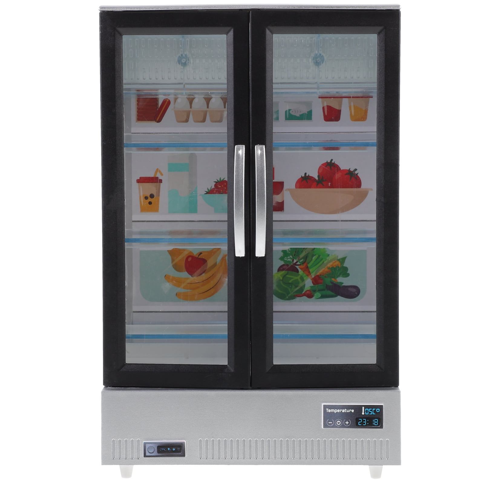 Double Door Refrigerator Turtle Tank Backdrop Model Miniature Fridge ...