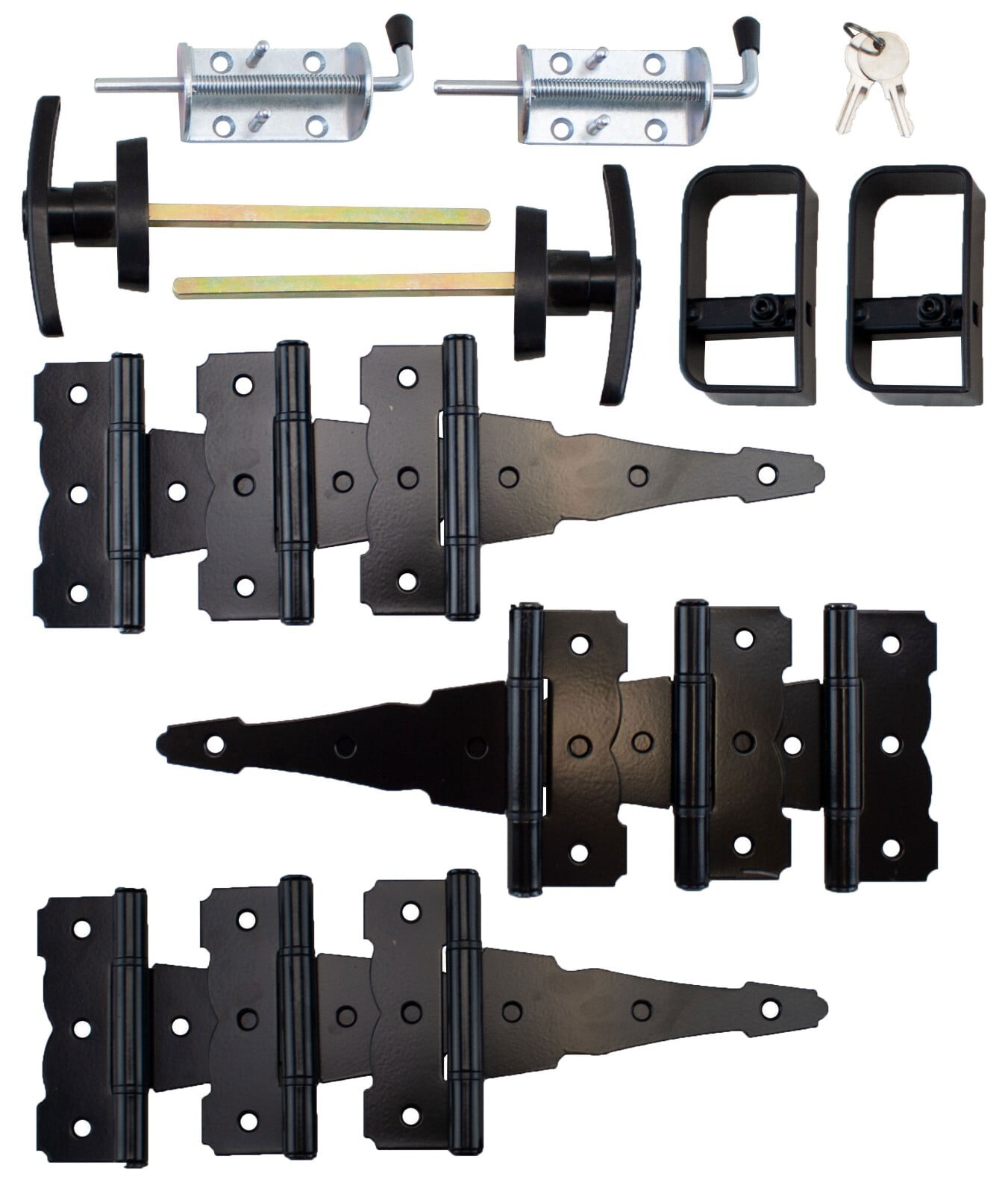 Double Door + Single Door Hardware Kit 6" Colonial Hinges HD Barrel ...