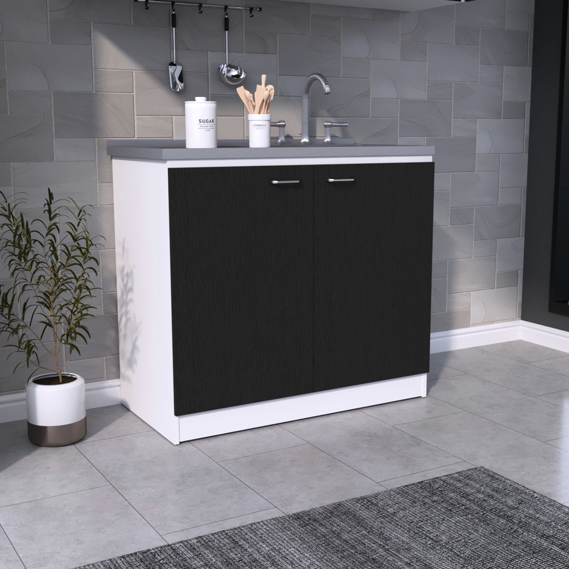 Double Door Sink for Kitchen Storage | Functional Kitchen Solution ...