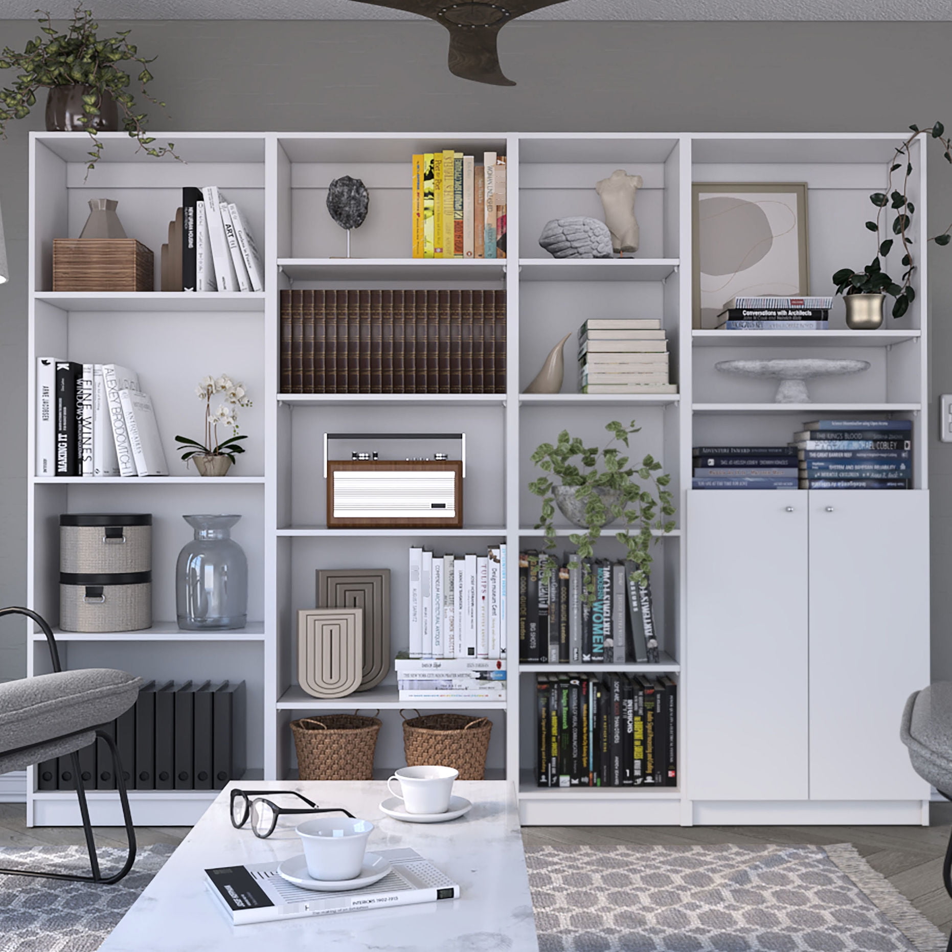 Double-Door Storage Bookcase+Safeguard Items"-"Valuable Belongings+Keep ...