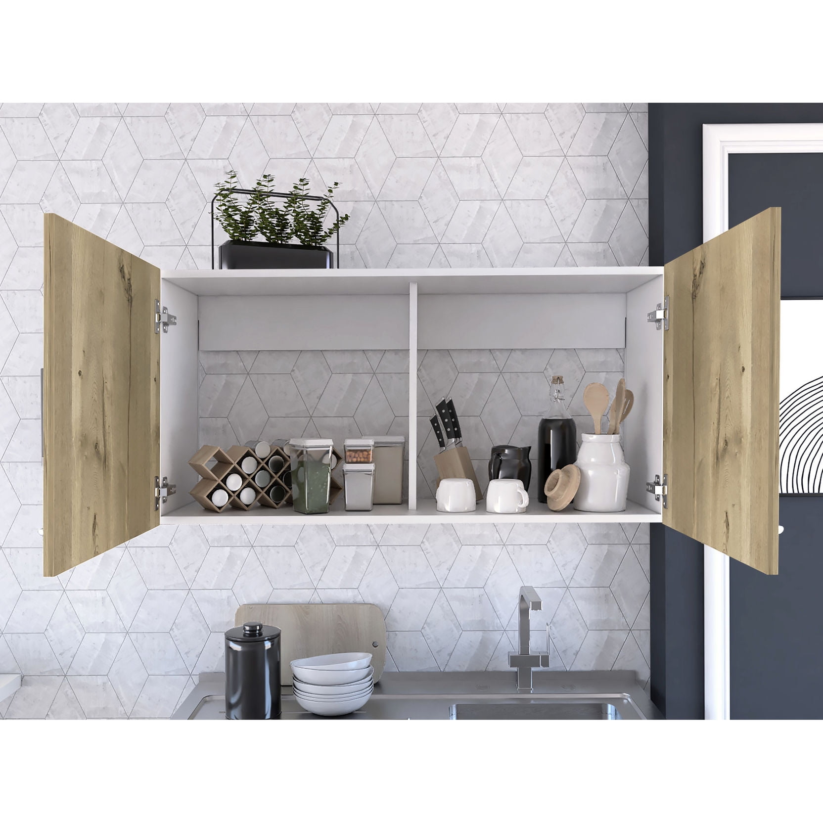Double - Door, Two - Shelf Storage | Wall - Mounted Decor for Any Room ...