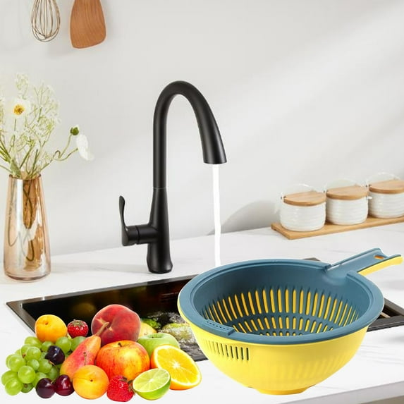 Double Drainage Food Grade Plastic Sink Basket, Modern Kitchen Storage ...