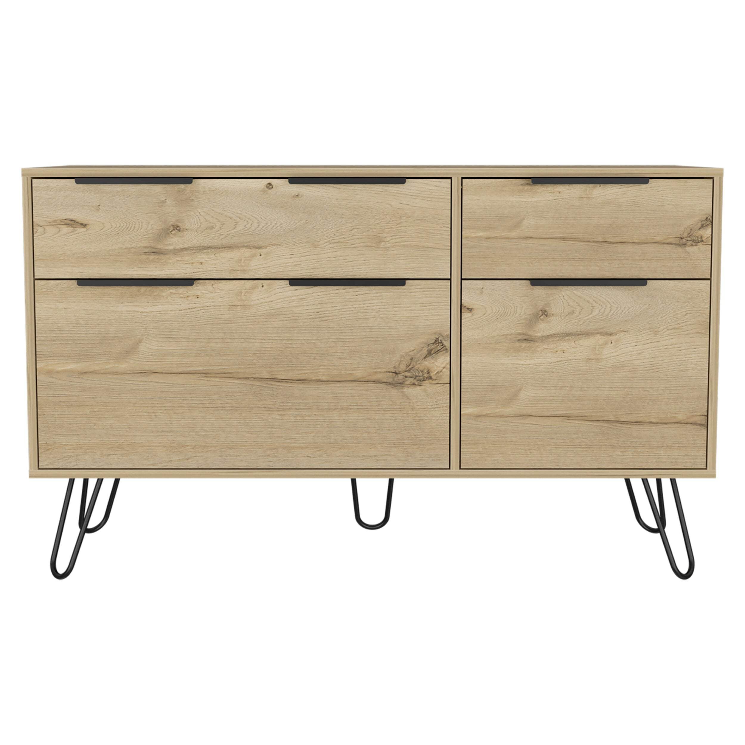 Double Dresser Skyoner, Bedroom, Light Oak Light Oak Particle Board ...
