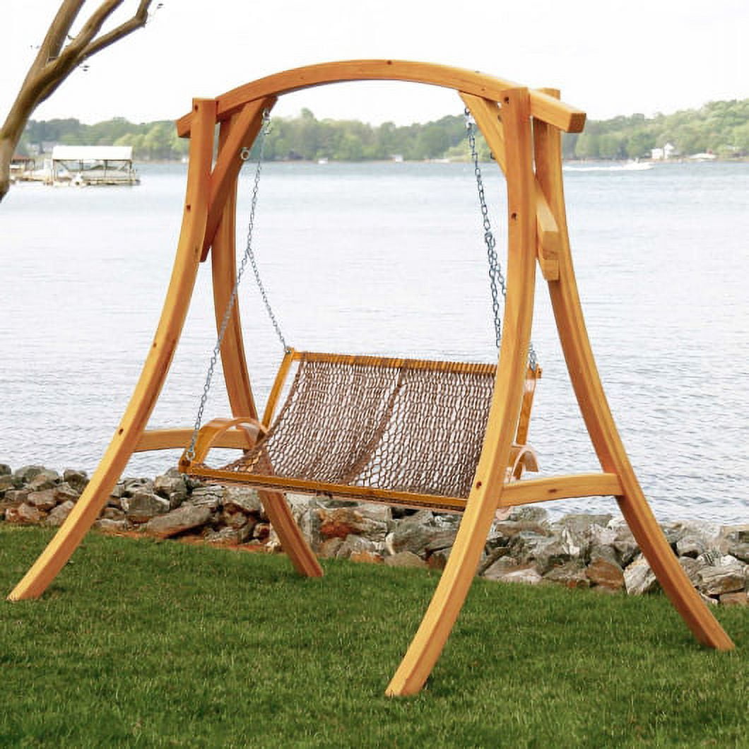 Double Duracord Rope Curved Arm Swing - Antique Brown - Walmart.com