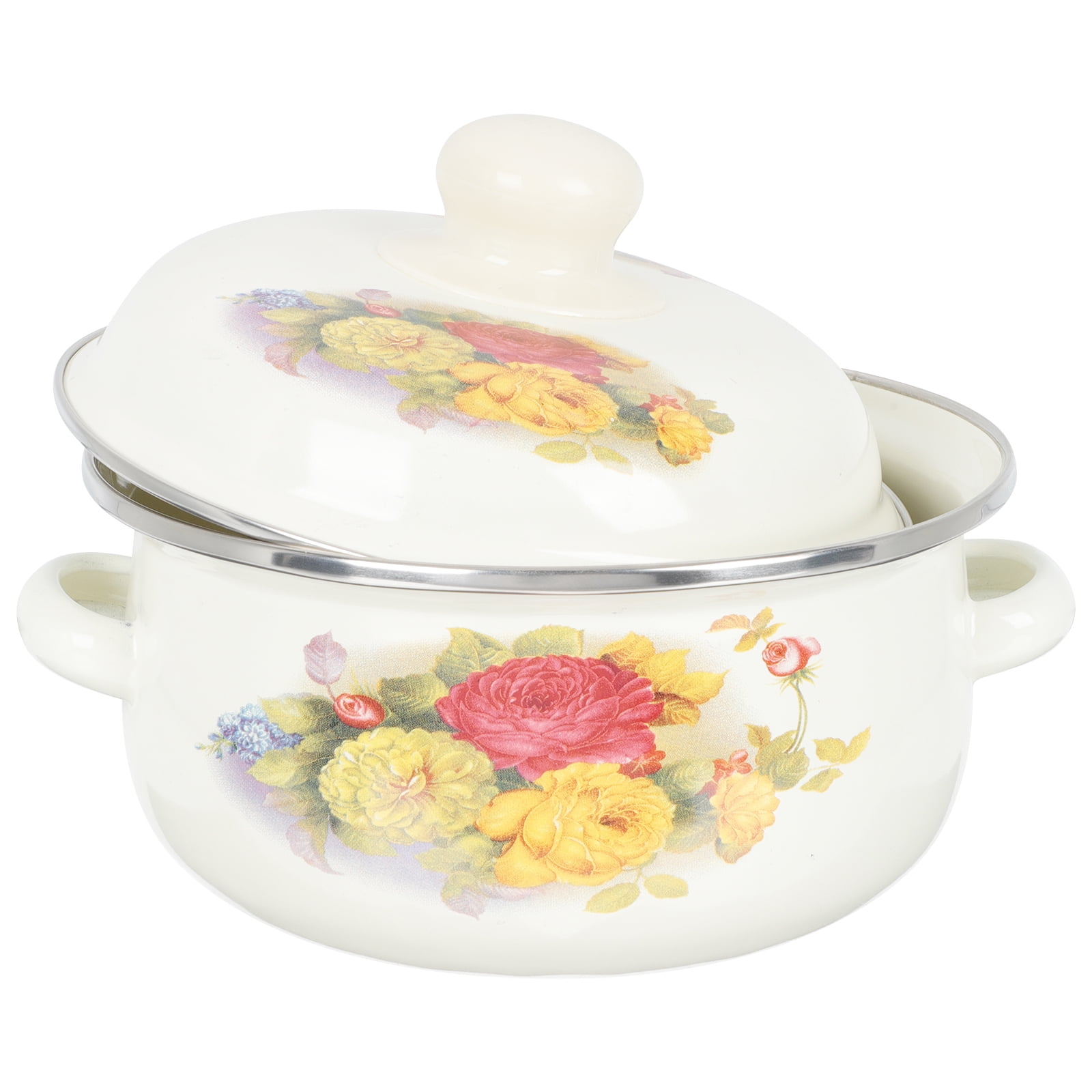 Double Ear Enamel Soup Pot Stock Housewarming Gifts Ideas Braiser Pan ...