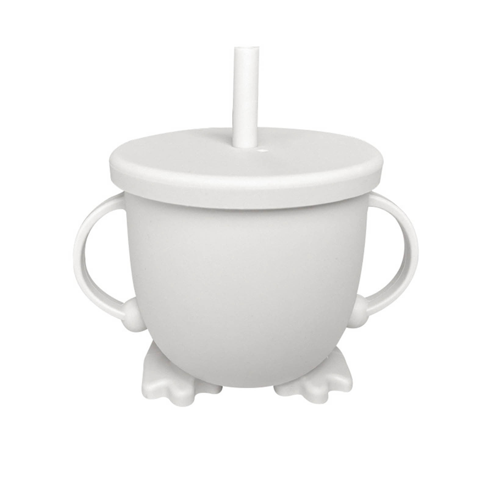 Double Ear Snack Straw Cup Antidrop Silicone Cute Sippy Cup With Two ...
