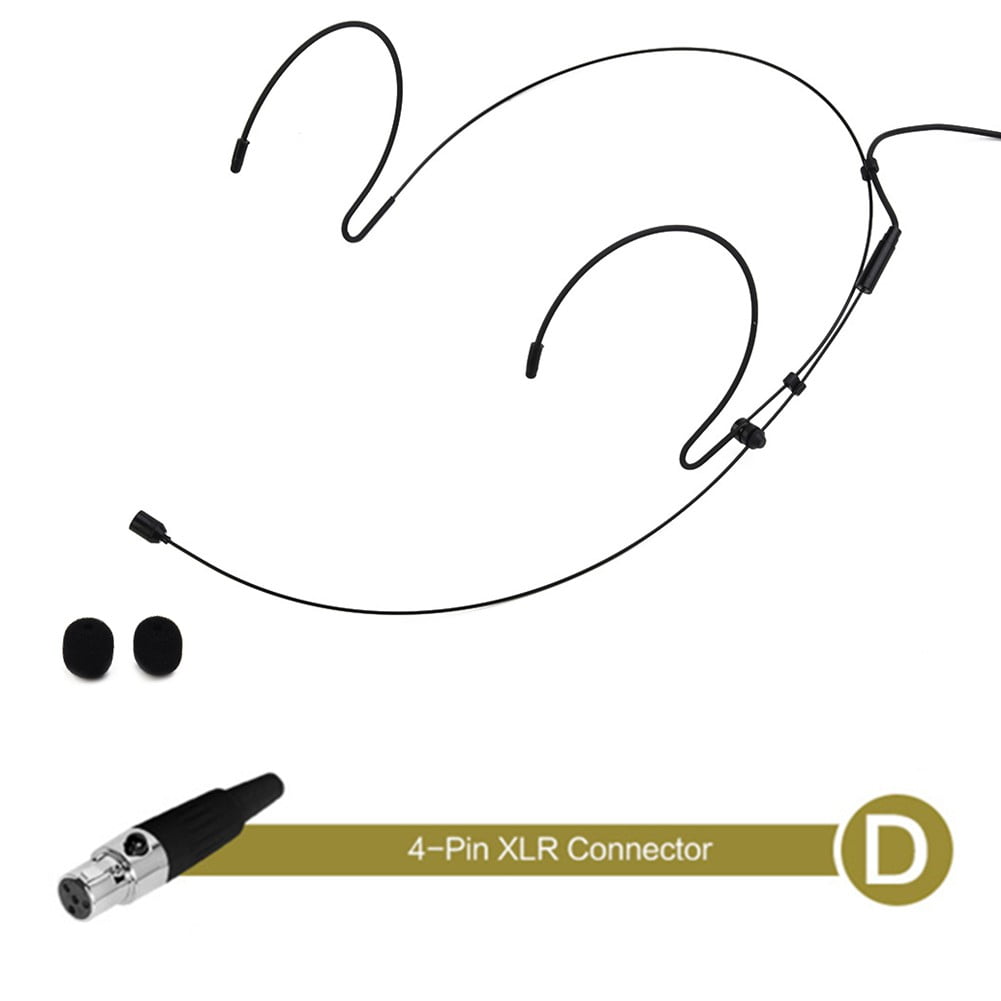 Double Earhook Headset Mic Headworn Microphone For Shure Wireless Ear ...