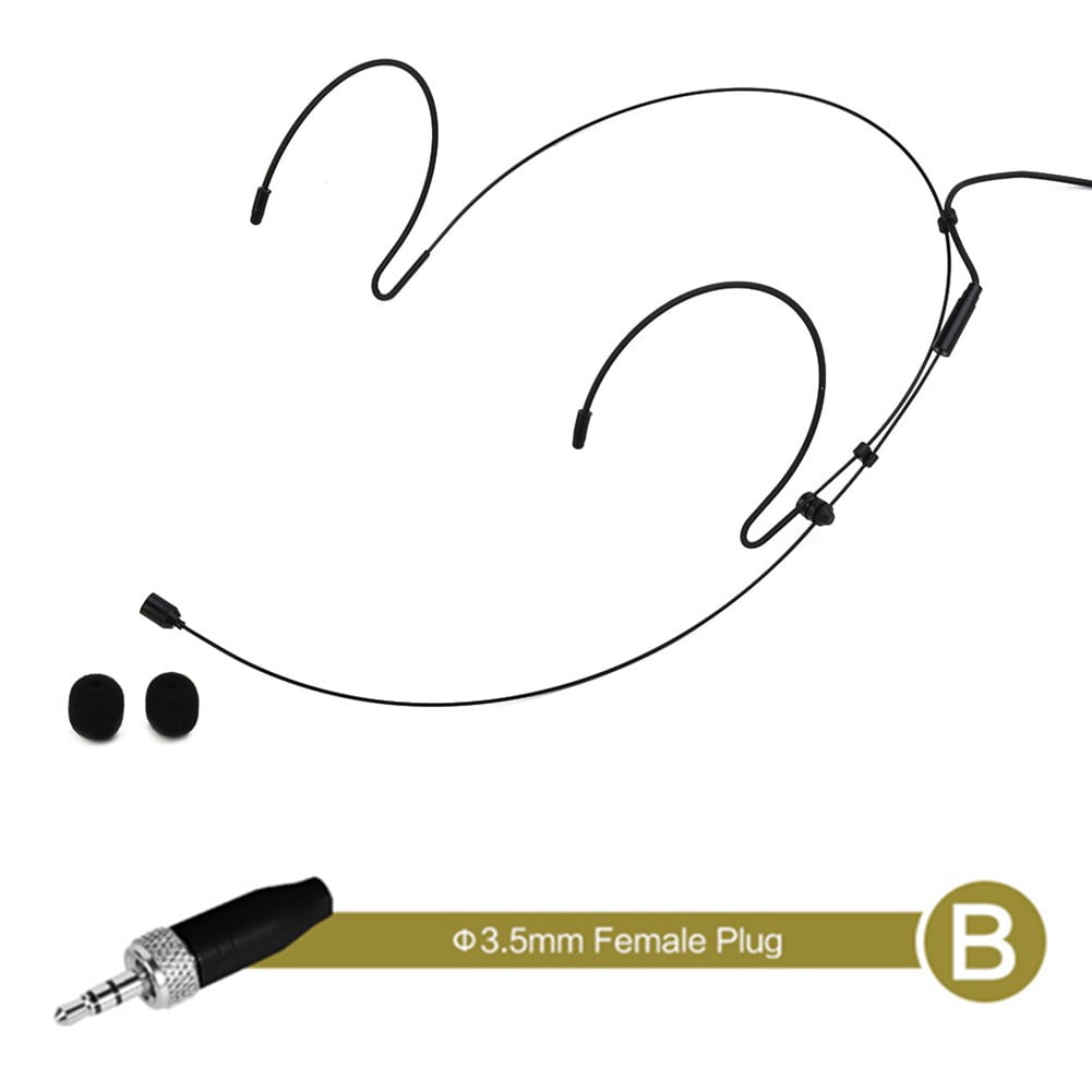 Double Earhook Headset Mic Headworn Microphone For Shure Wireless Ear ...