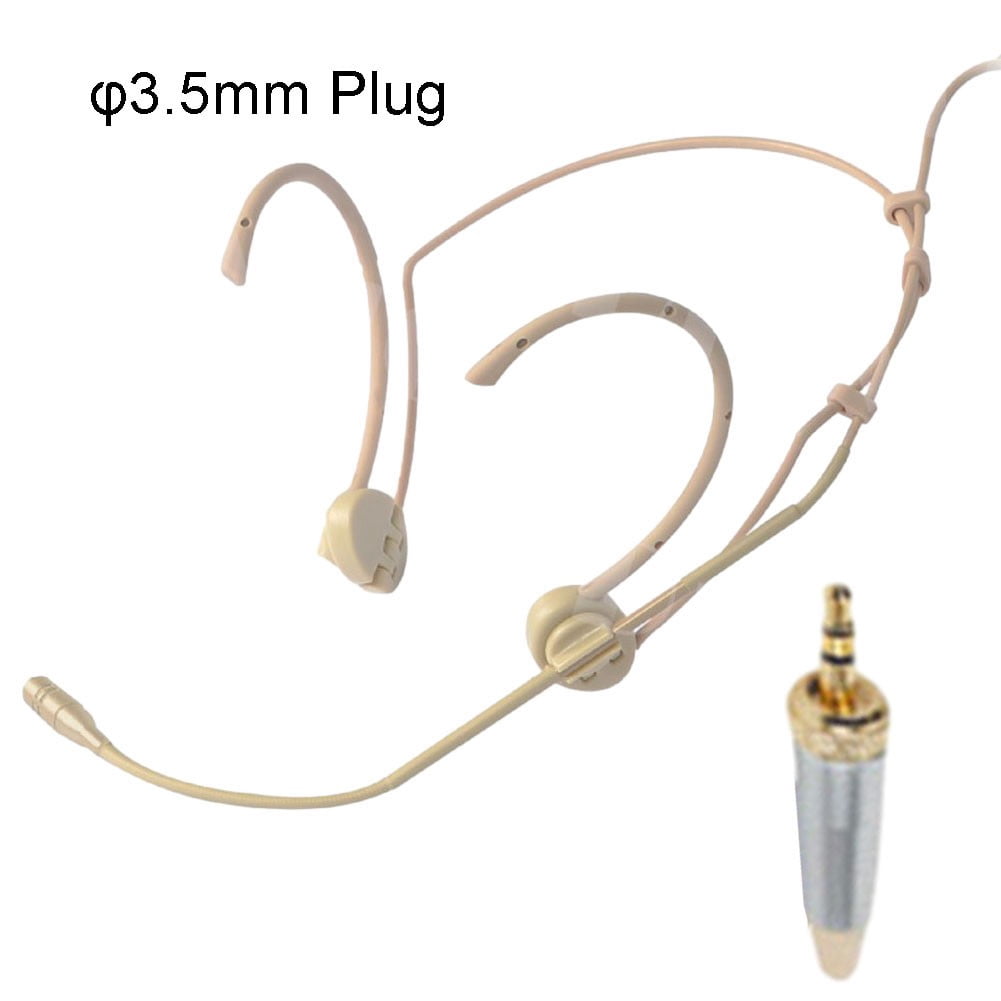 Double Earhook Headset Microphone Portable Headworn Omnidirectional ...