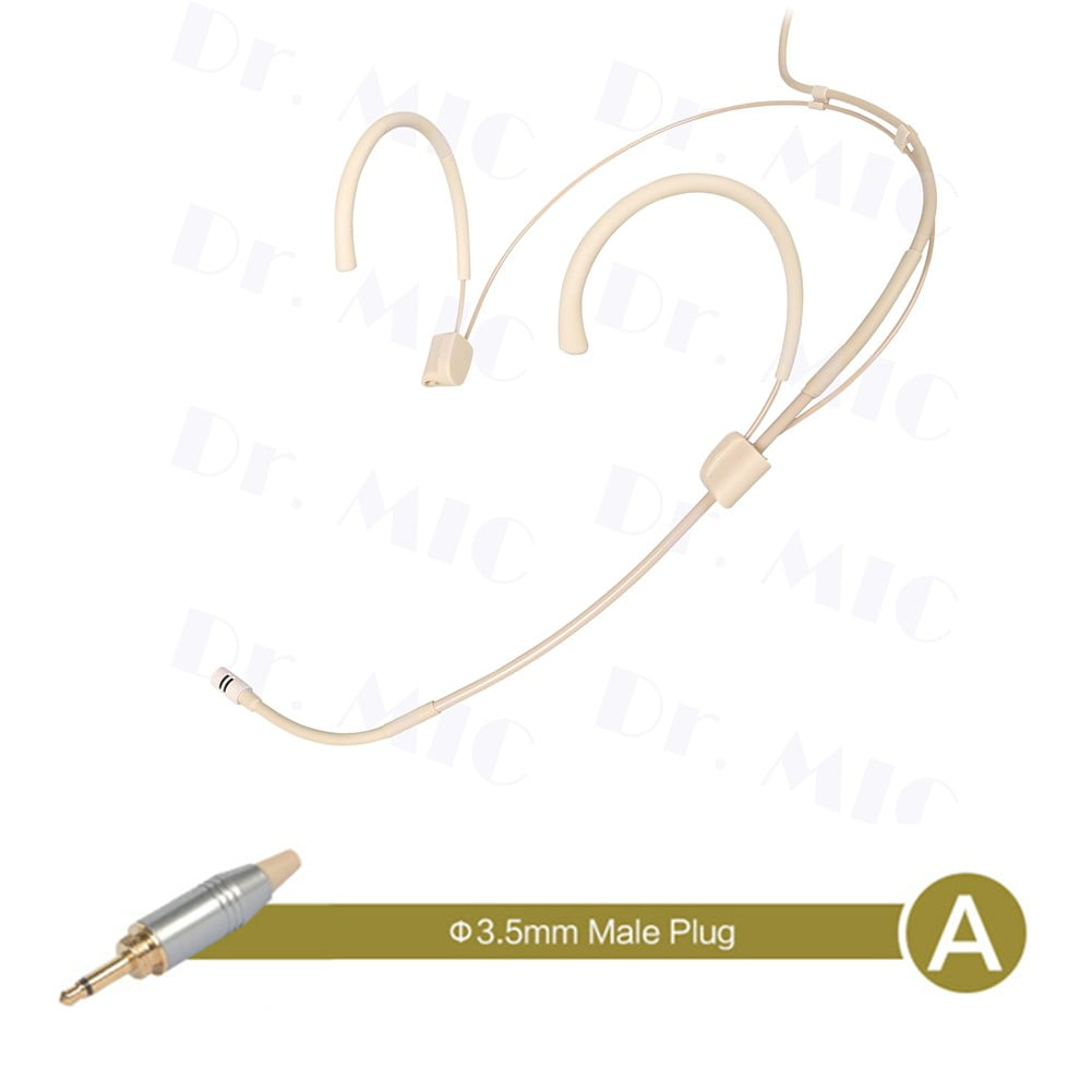 Double Earhook Omnidirectional Condenser Headset Mic For Shure Wireless ...