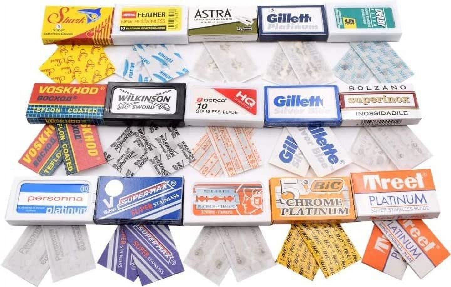 Double Edge Razor Blade Sample Pack (2x each) - Walmart.com