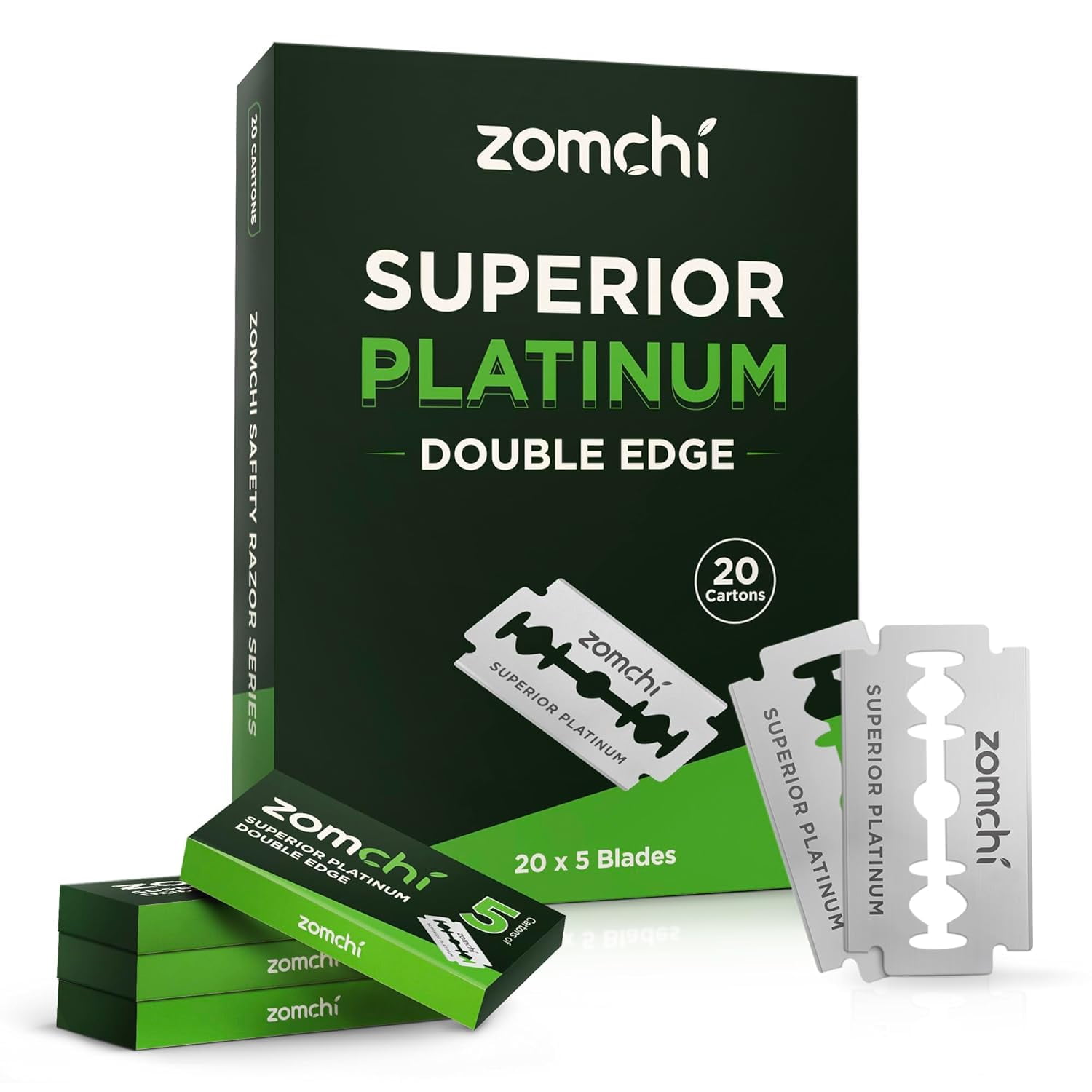 Double Edge Razor Blades, 100 Counts Safety Razor Blades for Shaving ...