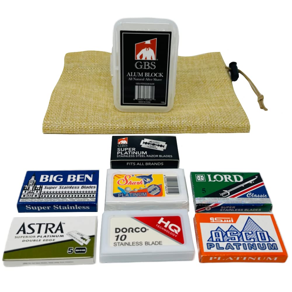 Double Edge Safety Razor Blade Collection Pack Comes with 50 Blades ...