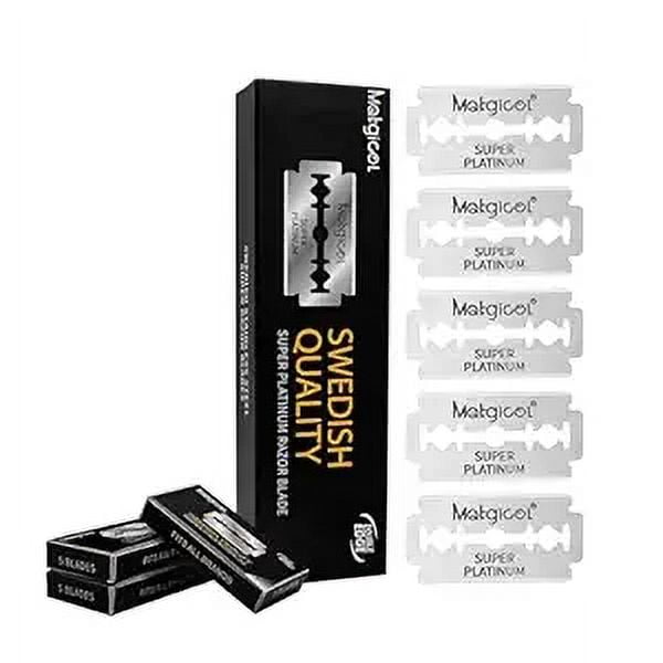 Double Edge Safety Razor Blades - 100 Count Premium Platinum Swedish ...