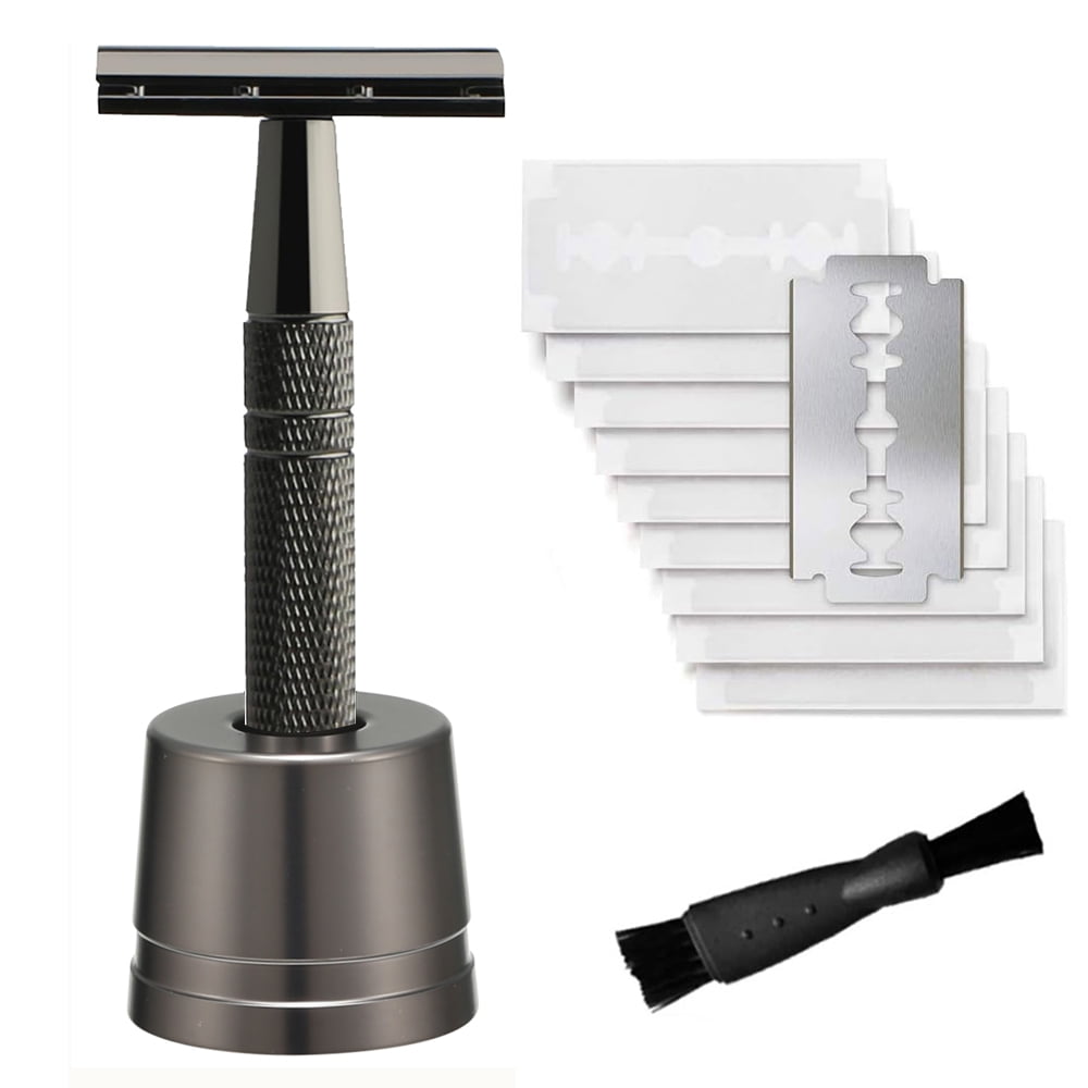 Double Edge Safety Razor for Women, with 10 pcs Safety Razor Blades ...