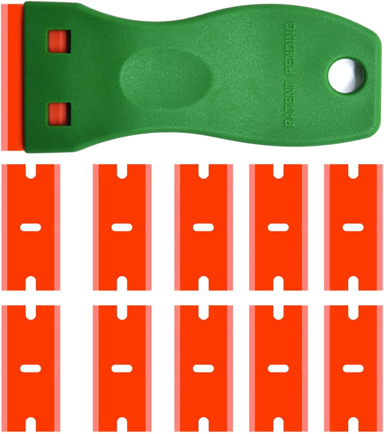 Double Edged Plastic Razor Blade Scrapers Knife with Contoured Grip for ...