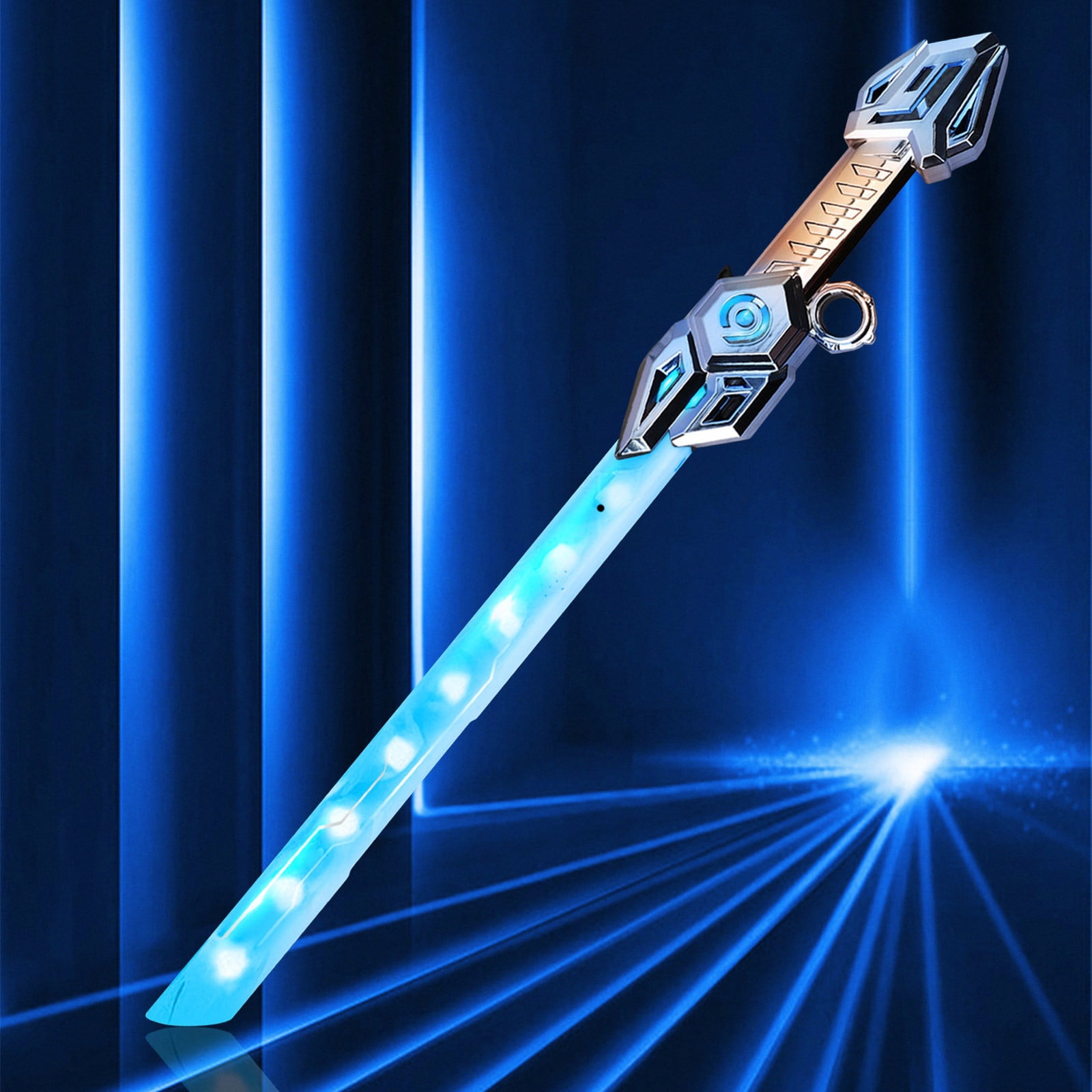 Double-Edged Sword with Luminous Telescopic Blade for Boys and Sword Collectors Light-up Toy ...