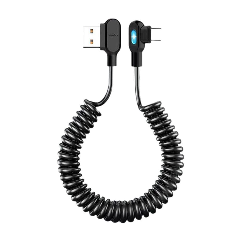 Double Elbow Spring Data Cable Type C To Type C Fast Charging Cable ...