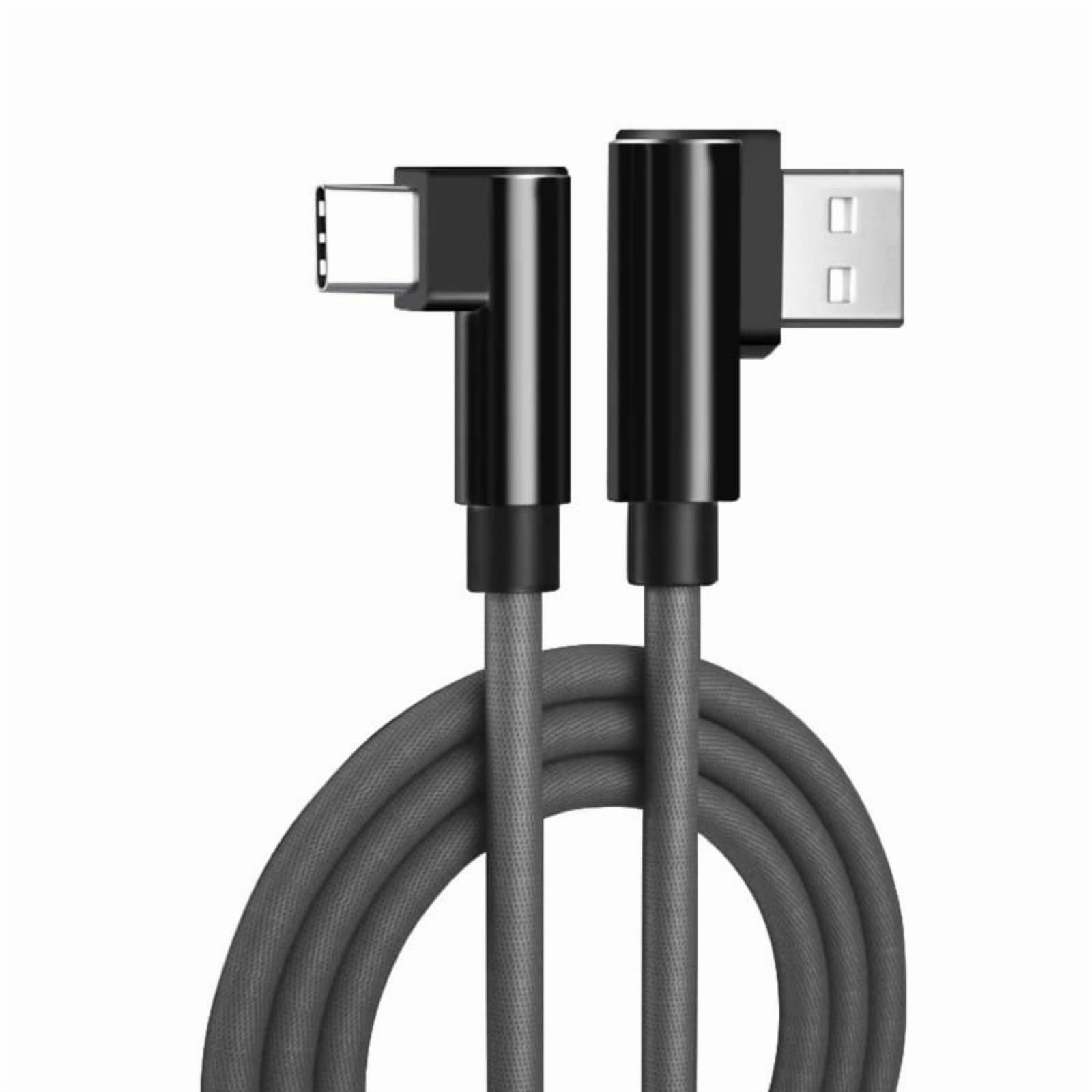 Double Elbow Type C USB Cable With Braided Fabric Designing Flexible ...