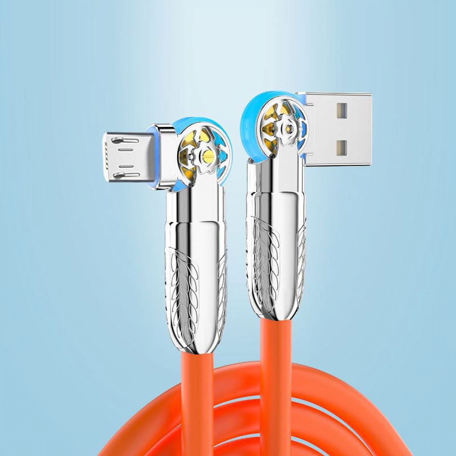 Double Elbow rotating with light type-c fast charging cable Android ...
