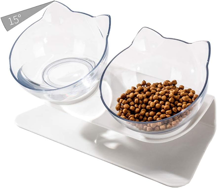 Double Elevated Cat Bowls with Raised Stand, 15 tilted cat bowl Design ...
