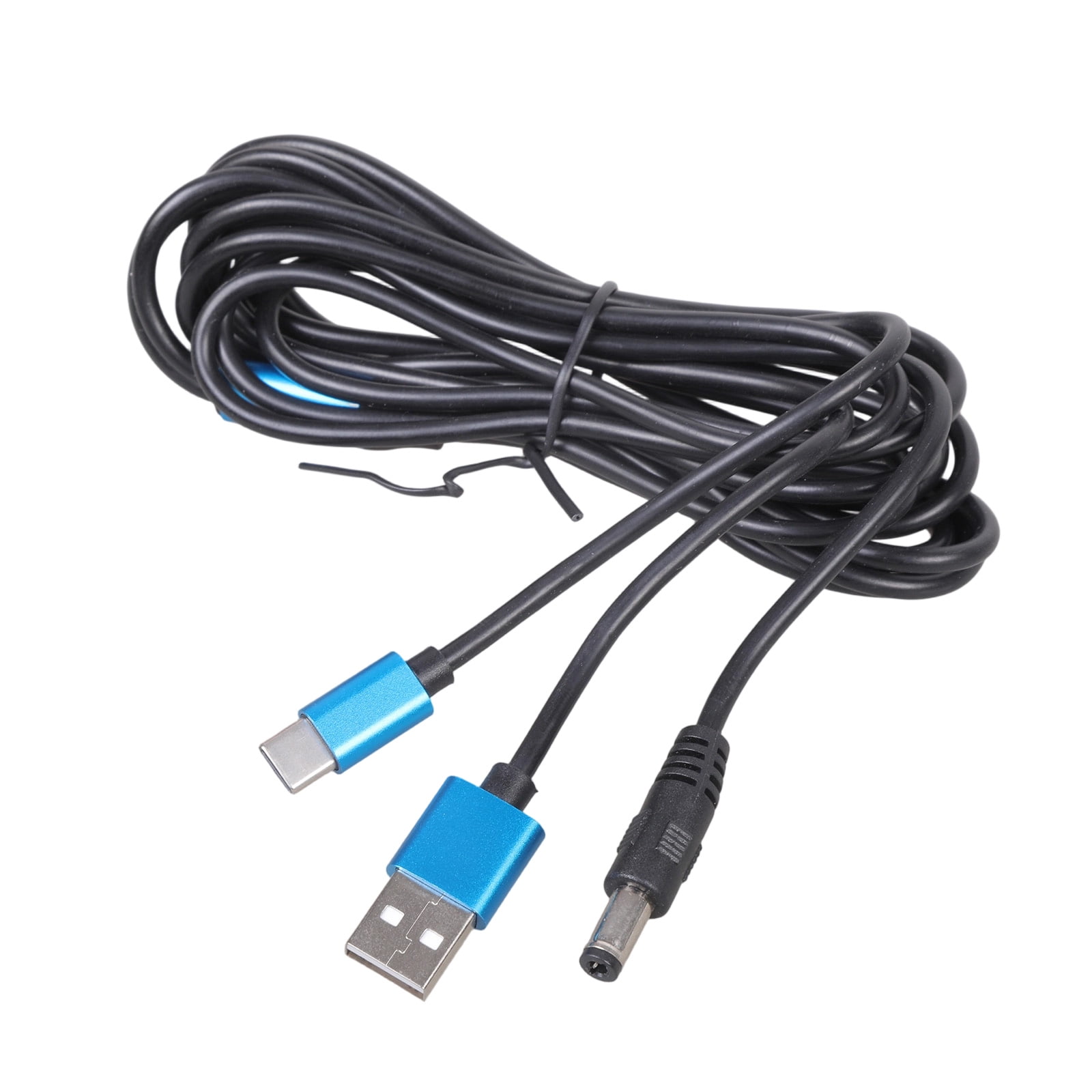 Double End Output 5V Power Splitter Cord USB to Type C and 5.5x2.5mm ...