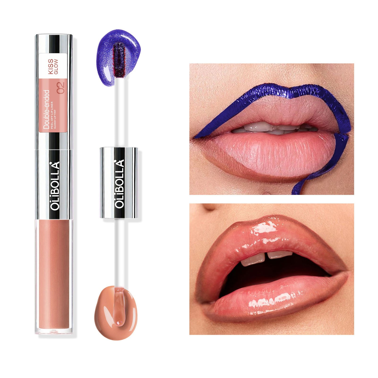 Double-End Peel off Lip Gloss - Shimmering, Non-Sticky Lip Color, Long ...