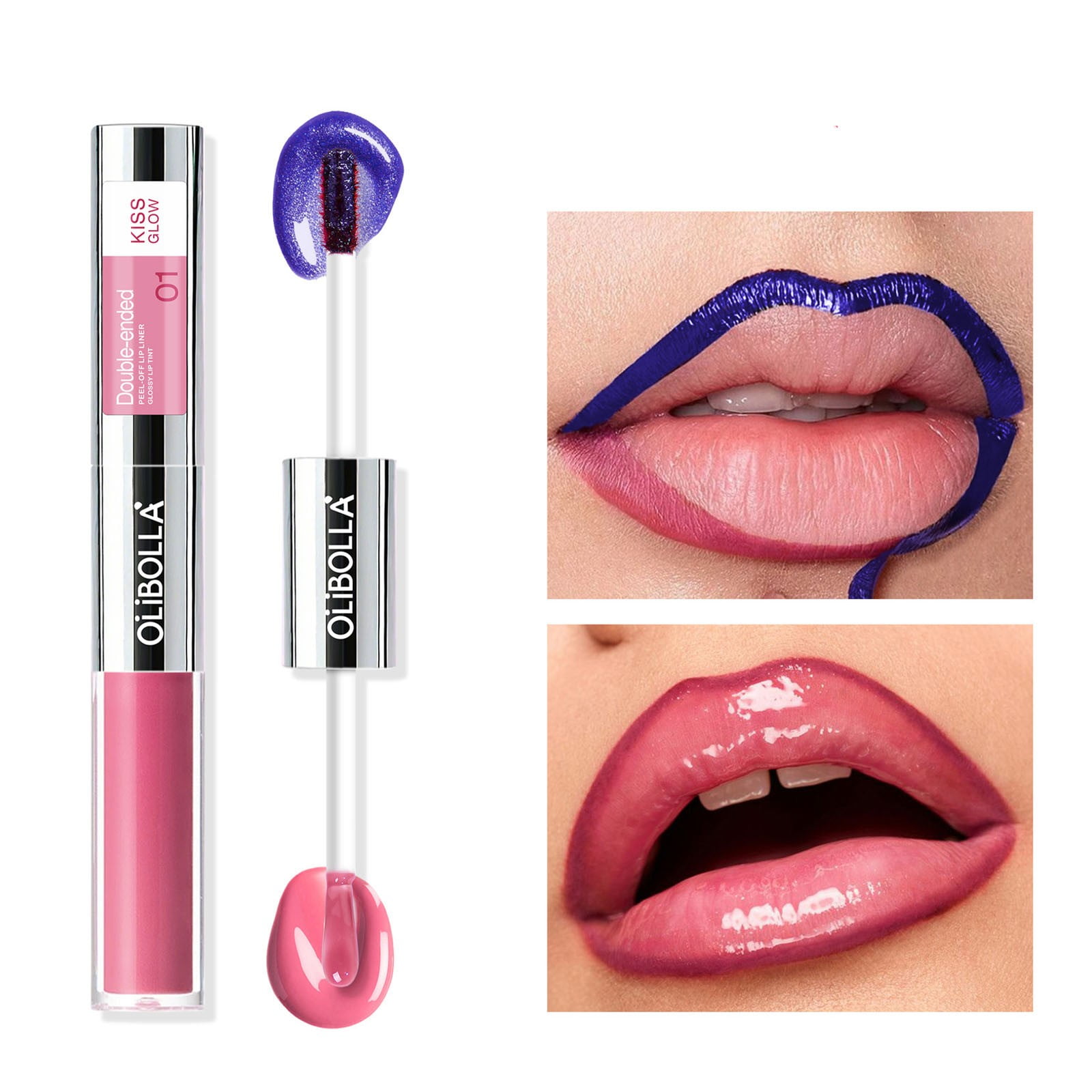 Double-End Peel off Lip Gloss - Shimmering, Non-Sticky Lip Color, Long ...