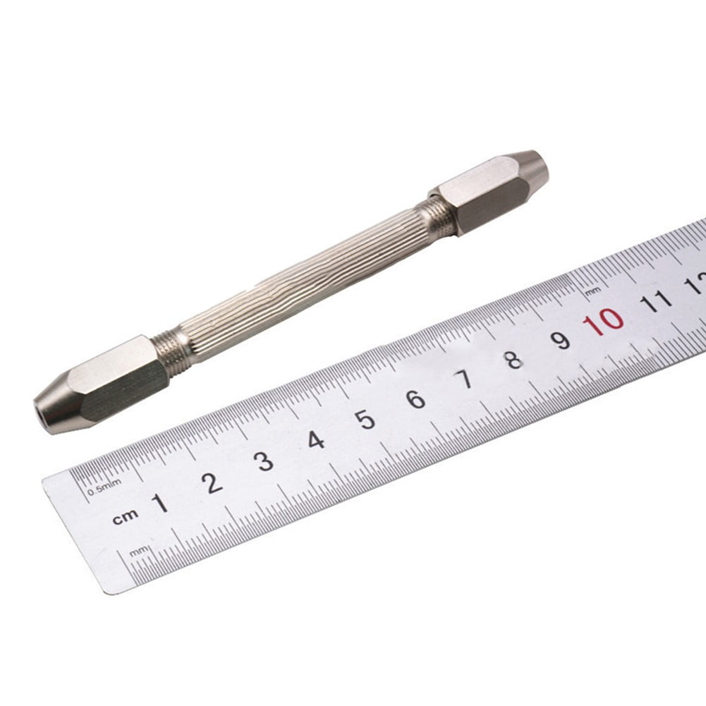 Double End Pin Vise Hand Chuck + 10 Drill Bit Jewelry Watch Repair ...