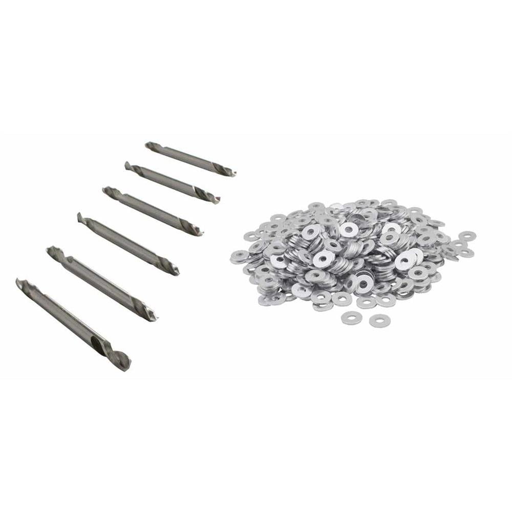 Double Ended 3/16" Drill Bits and Back-Up Washers for Pop Rivets ...