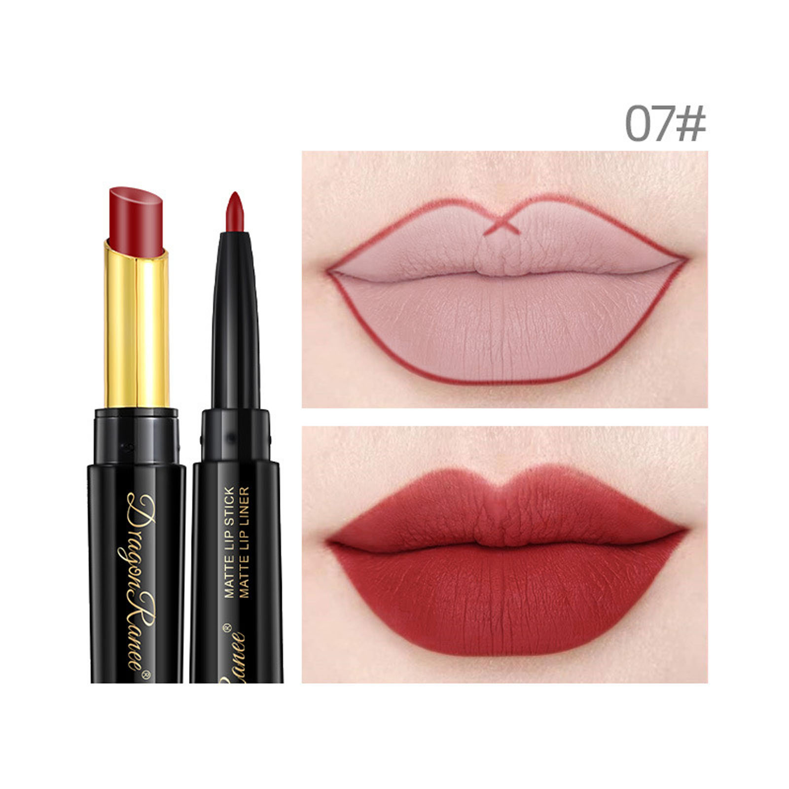 Double-Ended Auto-Rotating Lip Liner, Waterproof Smudge Proof Long ...
