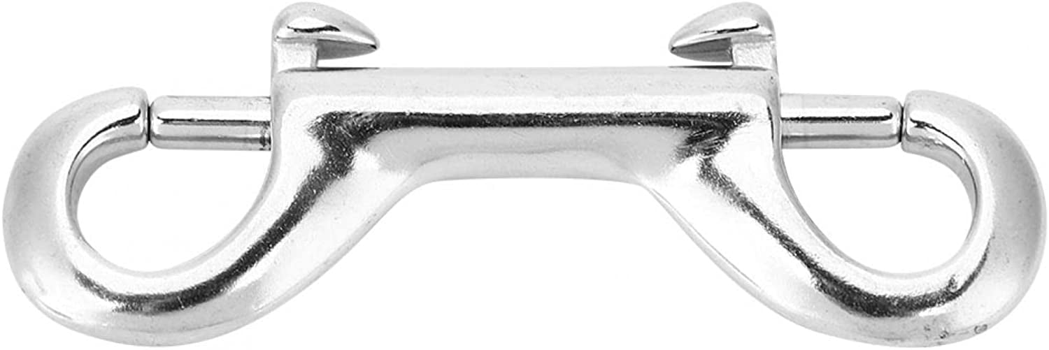 Double Ended Bolt Snap Hooks, Silver Diving Hook Stainless Steel Double ...