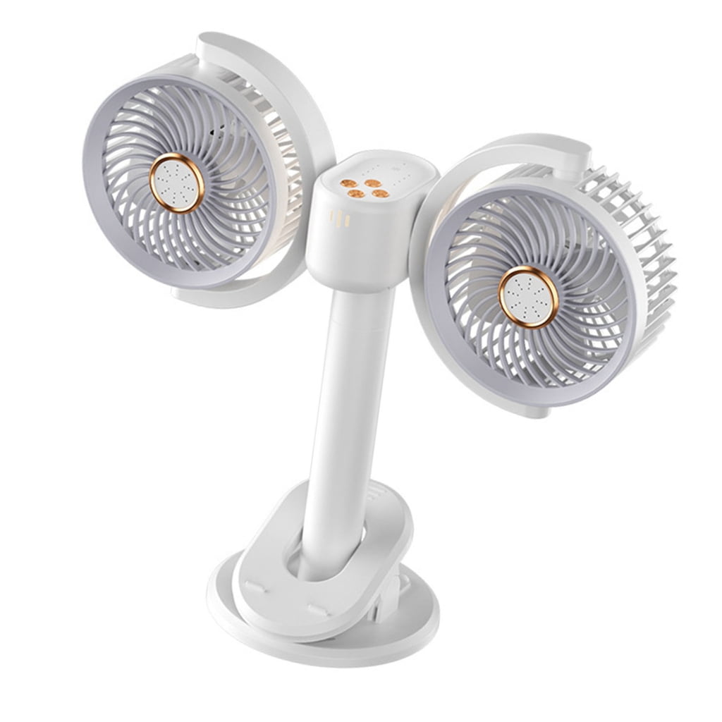 Double Ended Circulating Fan USB Powered Desktop Clamp Fan with ...