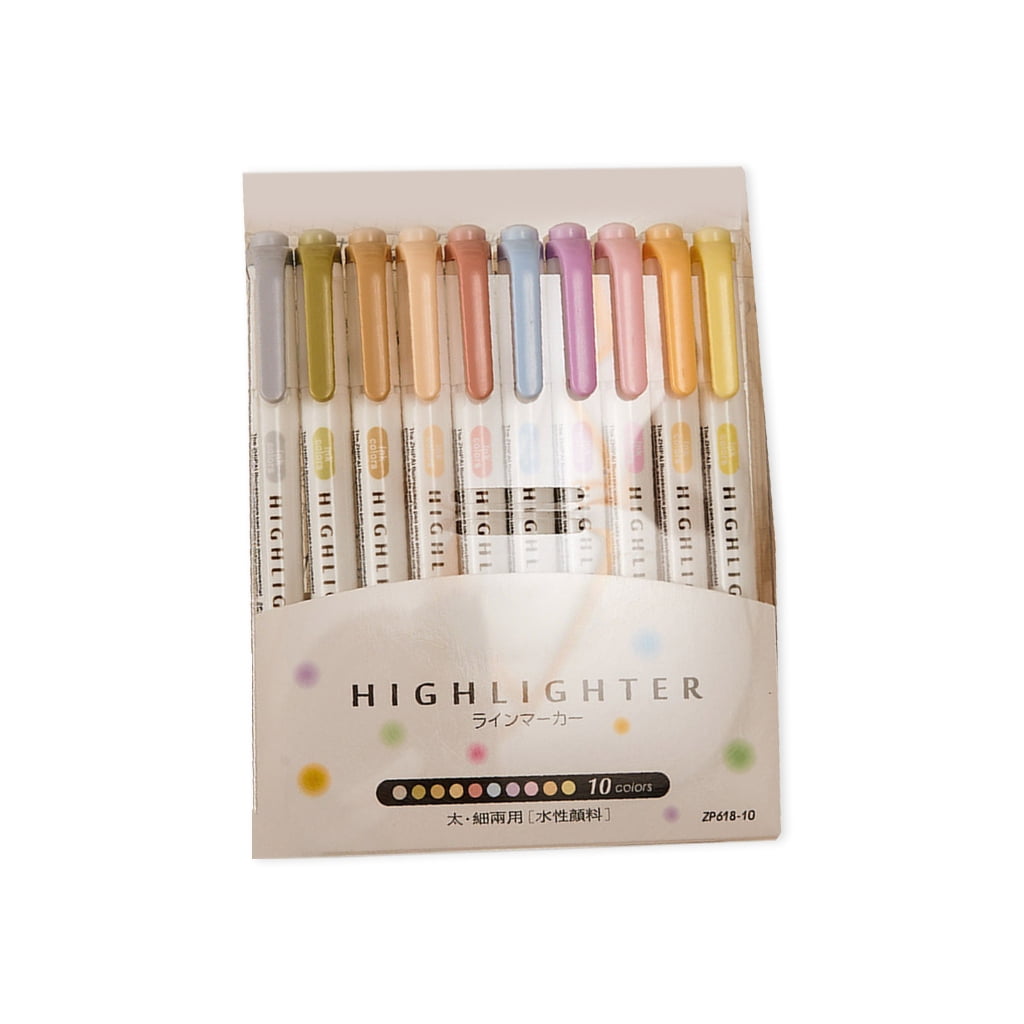 Double Ended Highlighter Pen 10/15Color Fluorescent Marker For Notebook ...