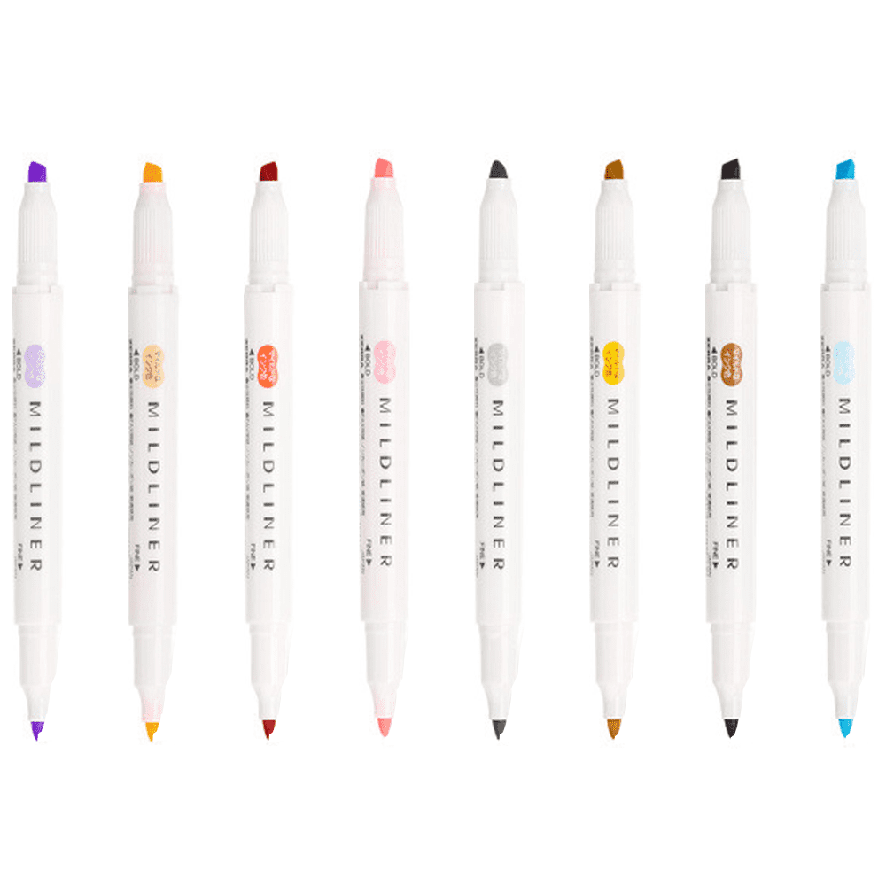 Double Ended Highlighter Set, Broad and Fine Point Tips, Assorted Ink ...