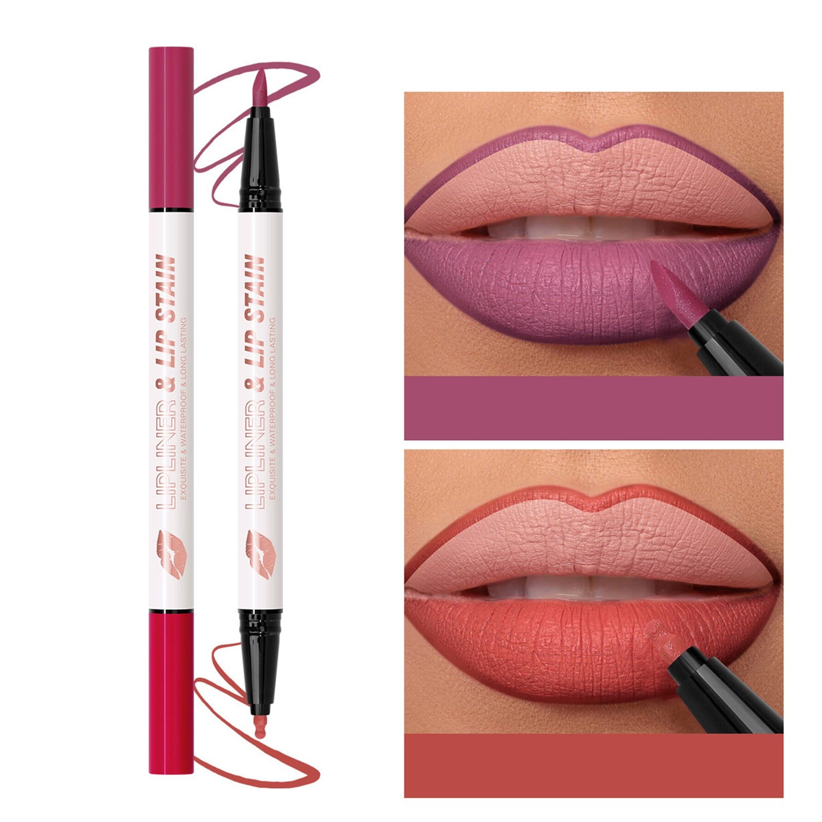 Double Ended Lip Liner Versatile Lip Liner & Nourishing Formula Long ...