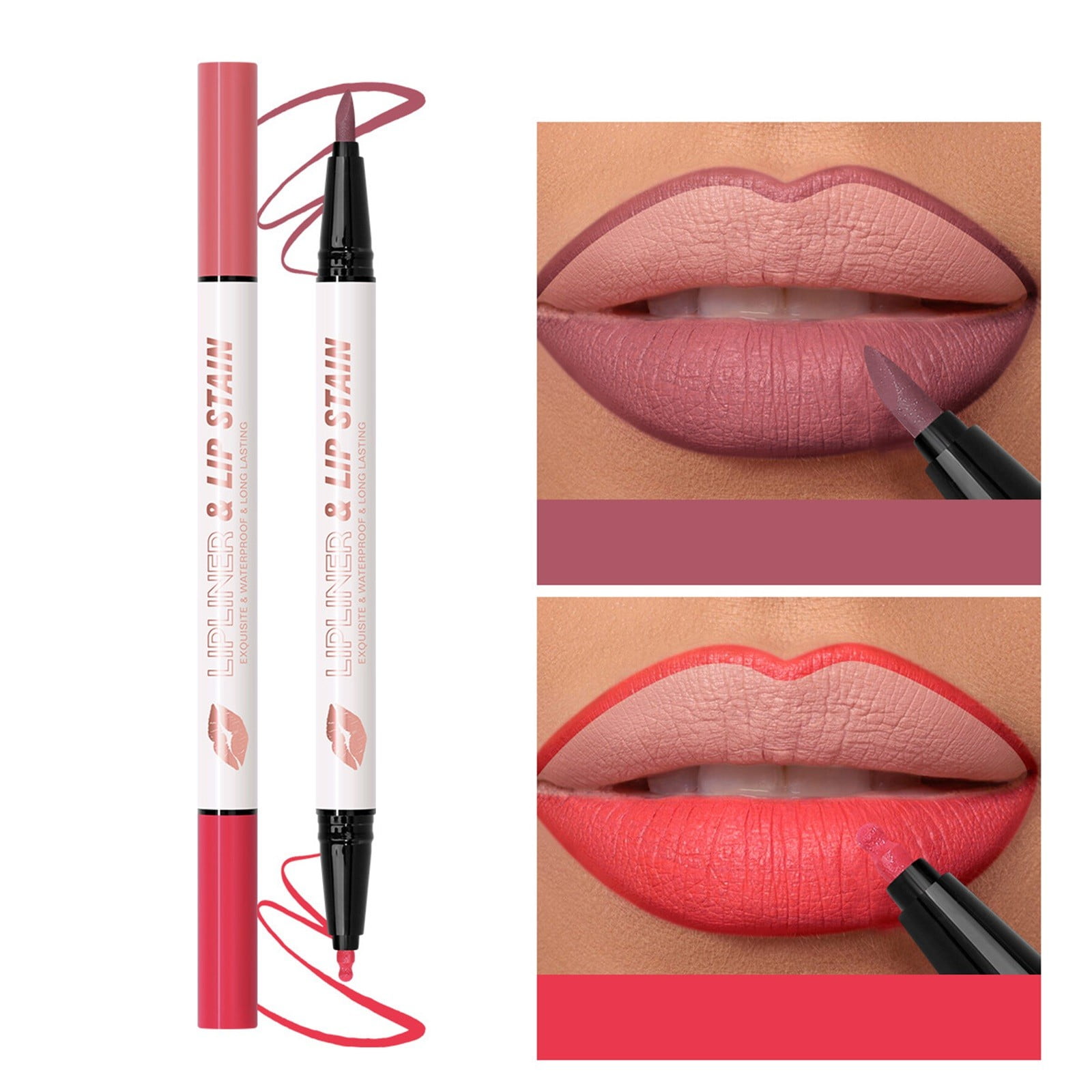 Double Ended Lip Liner Versatile Lip Liner & Nourishing Formula Long ...