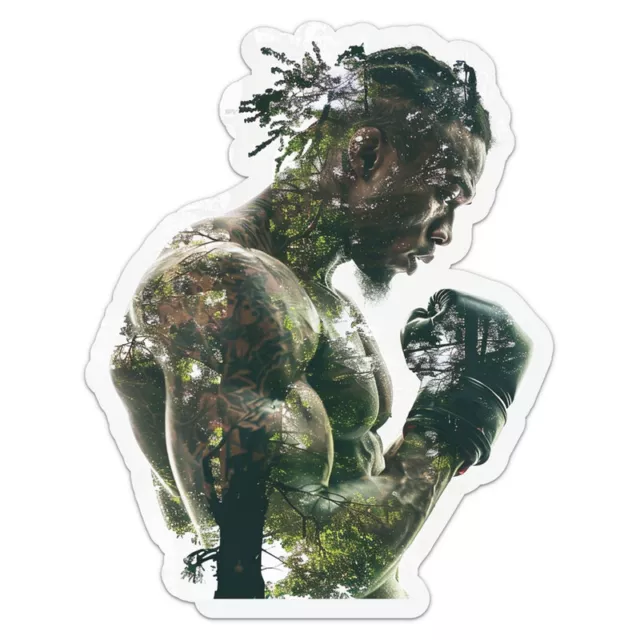 Double Exposure Mixed Martial Arts Sticker Phone Decal Water Bottle ...