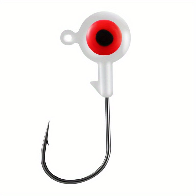 Double Eye Reinforced Lead Head Hook Lure Fish Hook with Reverse Barbs ...