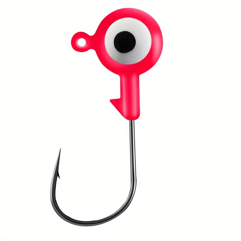 Double Eye Reinforced Lead Head Hook Lure Fish Hook with Reverse Barbs ...