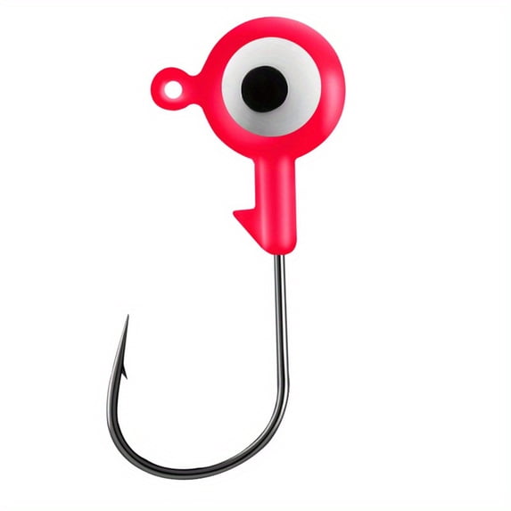 Double Eye Reinforced Lead Head Hook Lure Fish Hook with Reverse Barbs ...