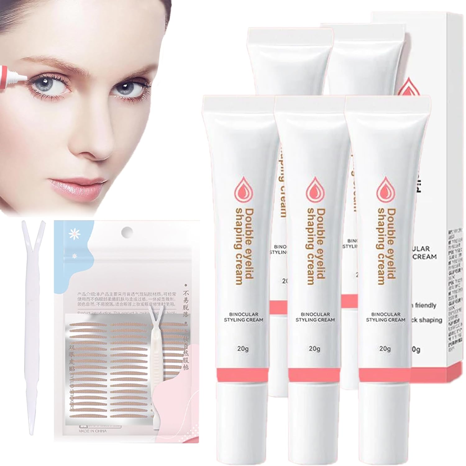 Double Eyelid Styling Cream, Long Lasting Invisible Double Eyelid ...