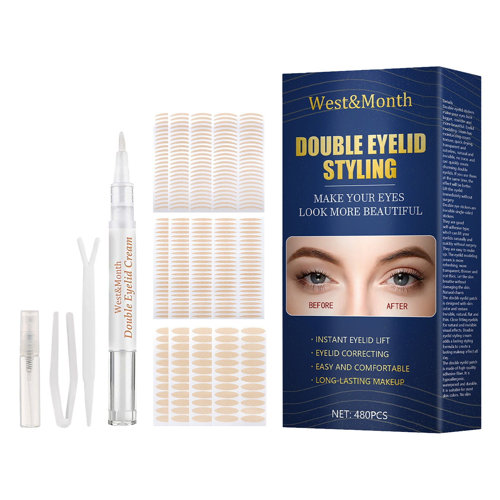 Double Eyelid Tape, Droopy Eyelid Sticker, Double Eyelid Cream, Double ...