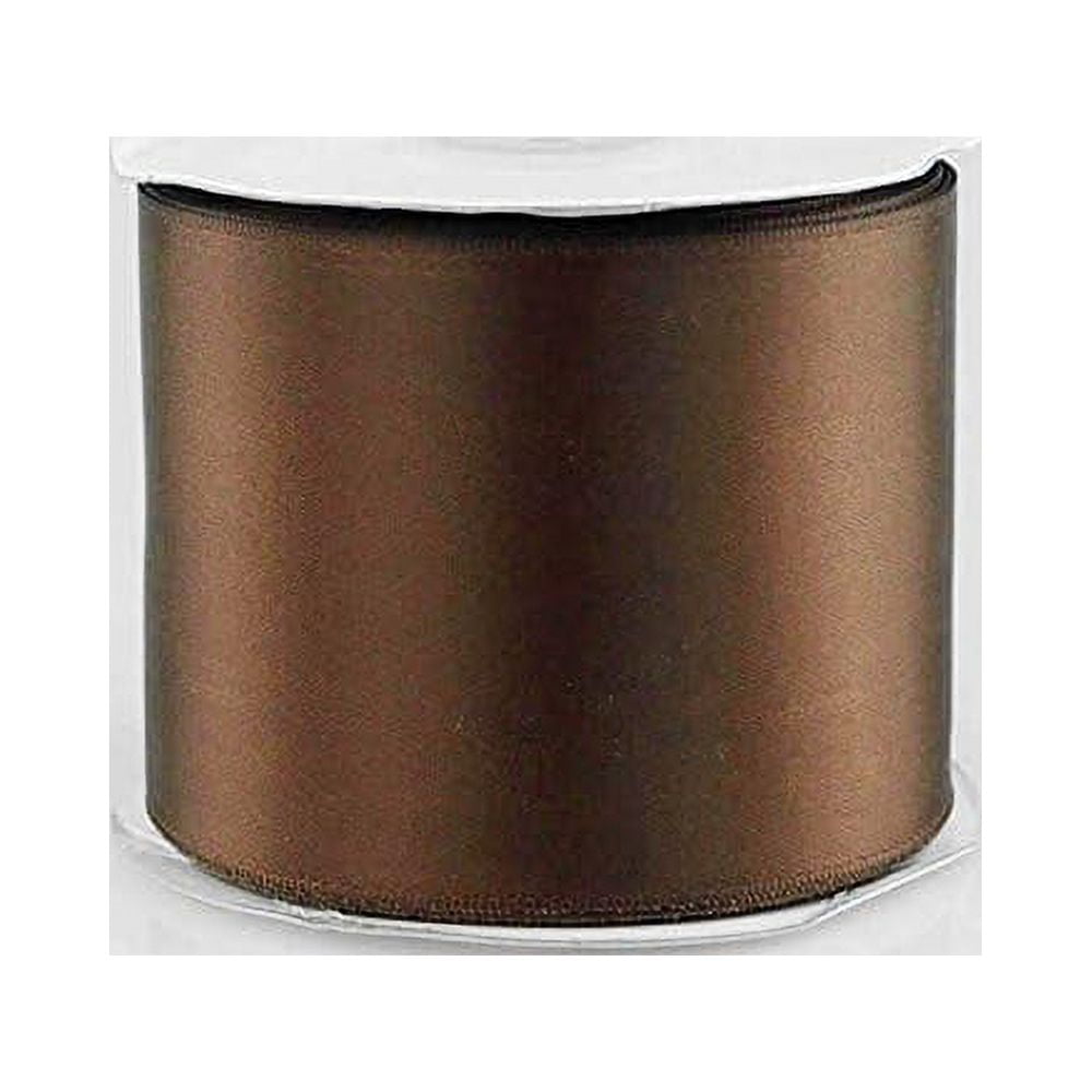 Double Face Ribbon, 2-1/2-Inch, 25-Yard (Brown) - Walmart.com
