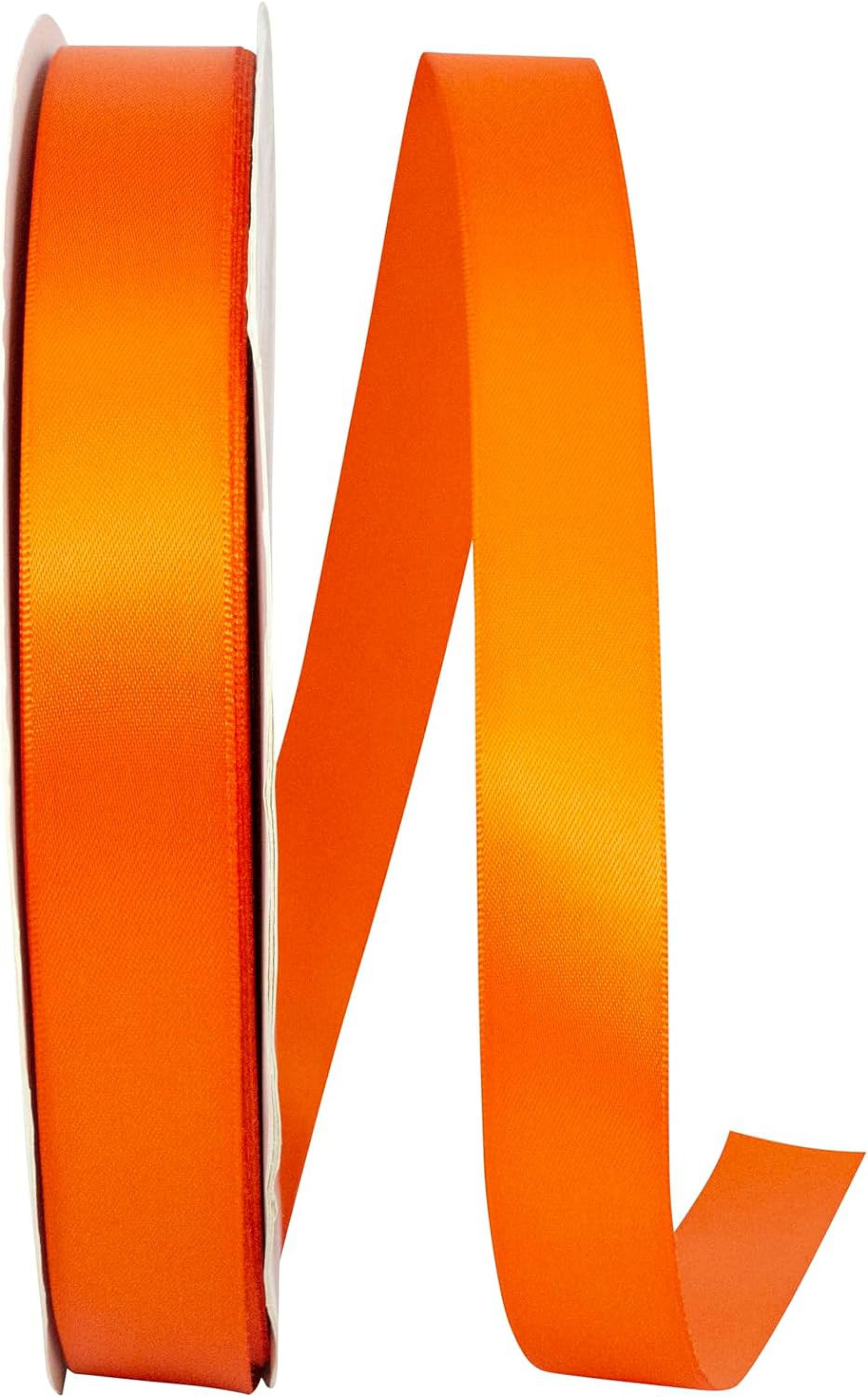 Double Face Ribbon, 7/8 Inch X 100 Yards, Orange - Walmart.com