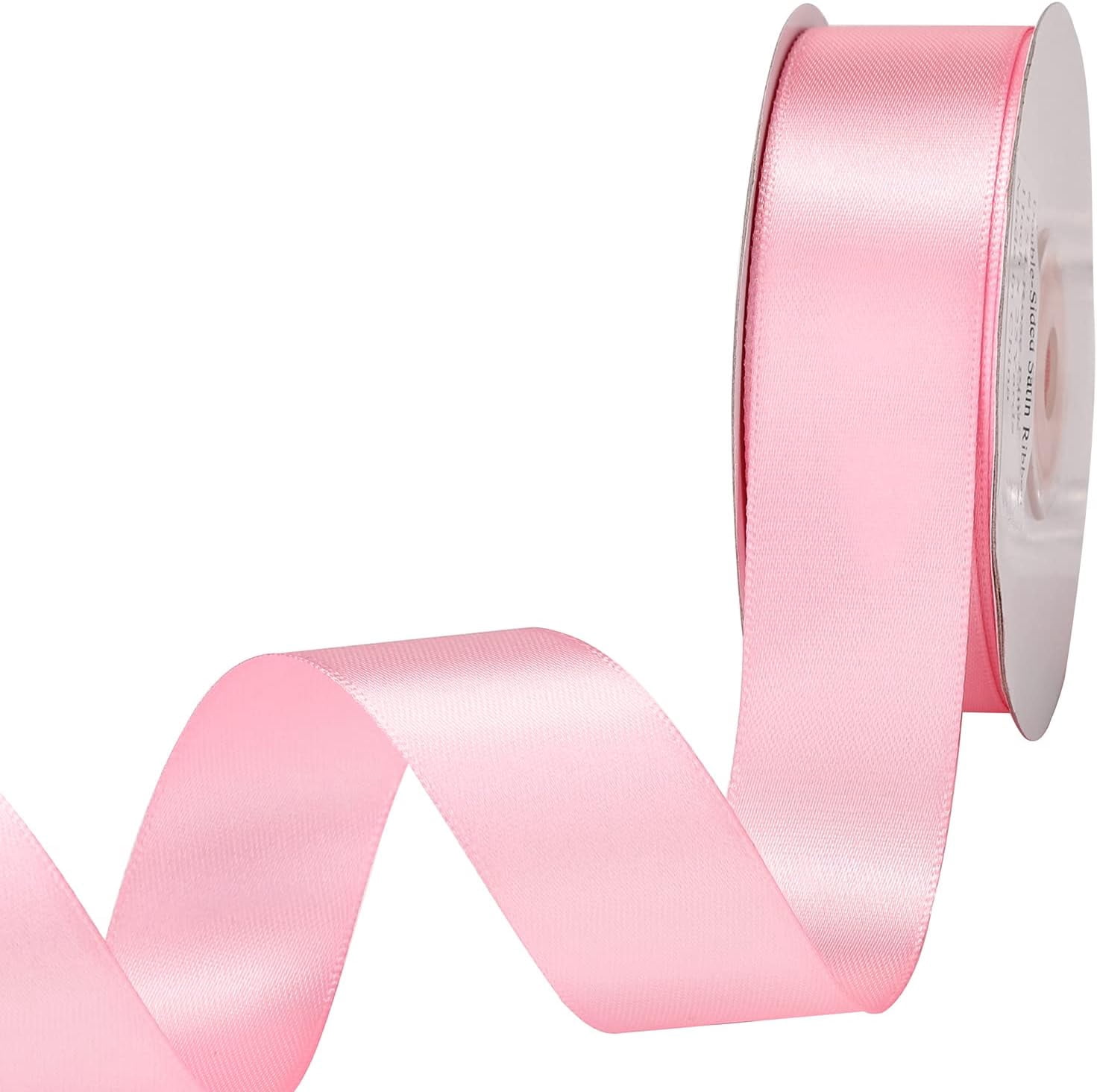 Double Face Satin Ribbon 1Inchx25Yards Double Sided Solid Polyester ...