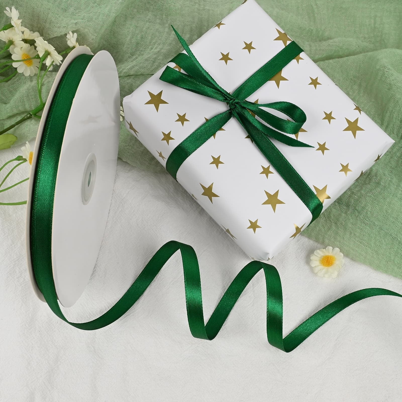 Double Face Satin Ribbon 3/8 inch X 100 Yards /roll,Polyester Ribbon ...